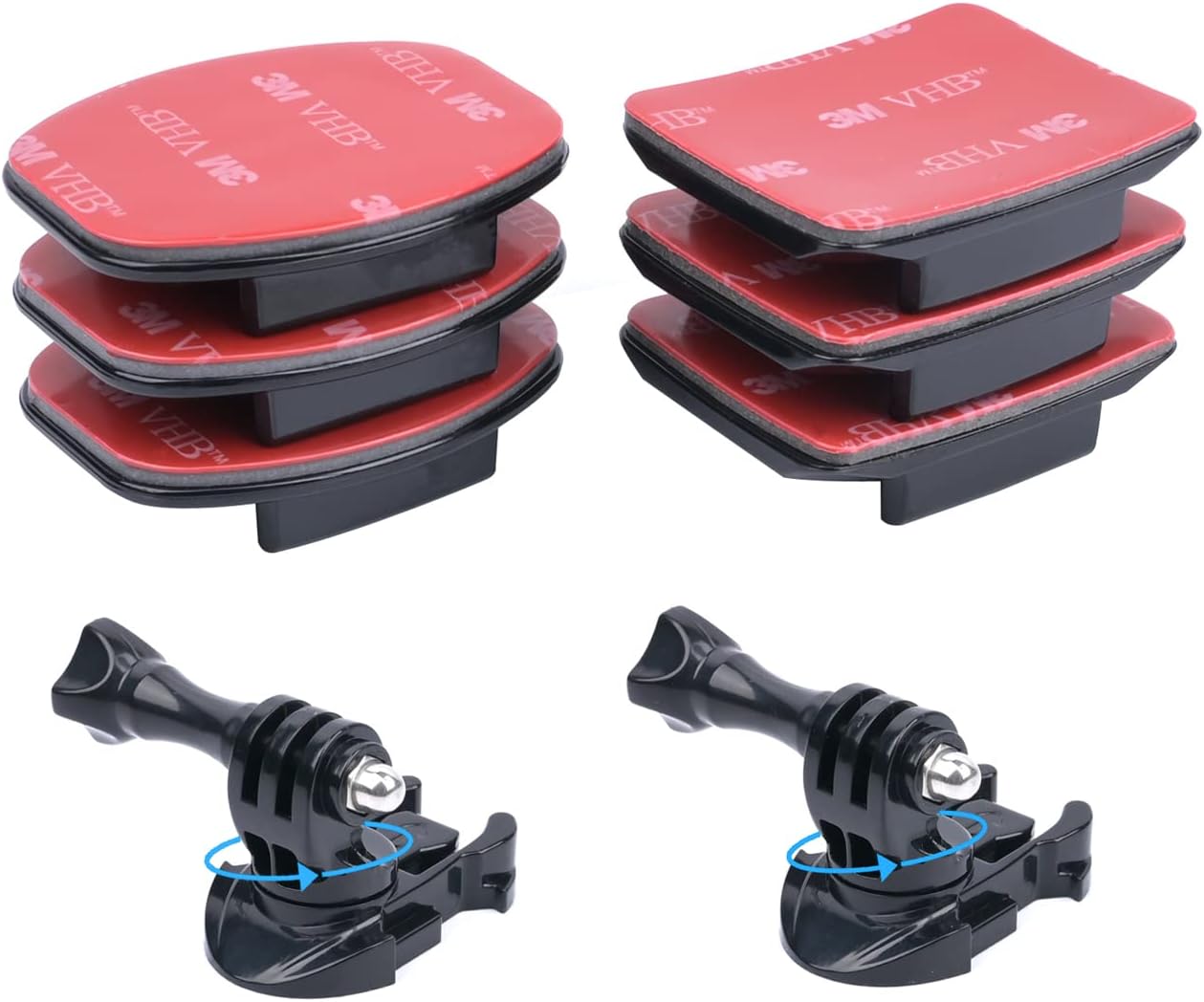 HSU Supports Adhésifs pour GoPro Hero 12/11/10/9/8/7/6/5/4/3+/3, 4 ...