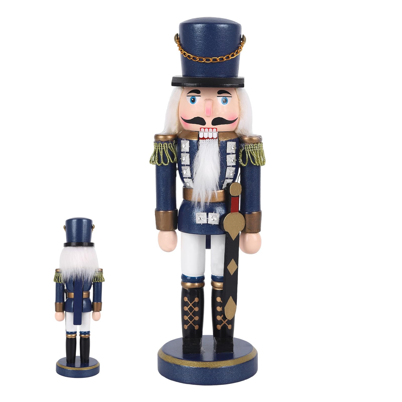 1 Pc Christmas Nutcracker Wooden Nutcracker Soldier, 25cm Christmas Traditional Nutcracker ...