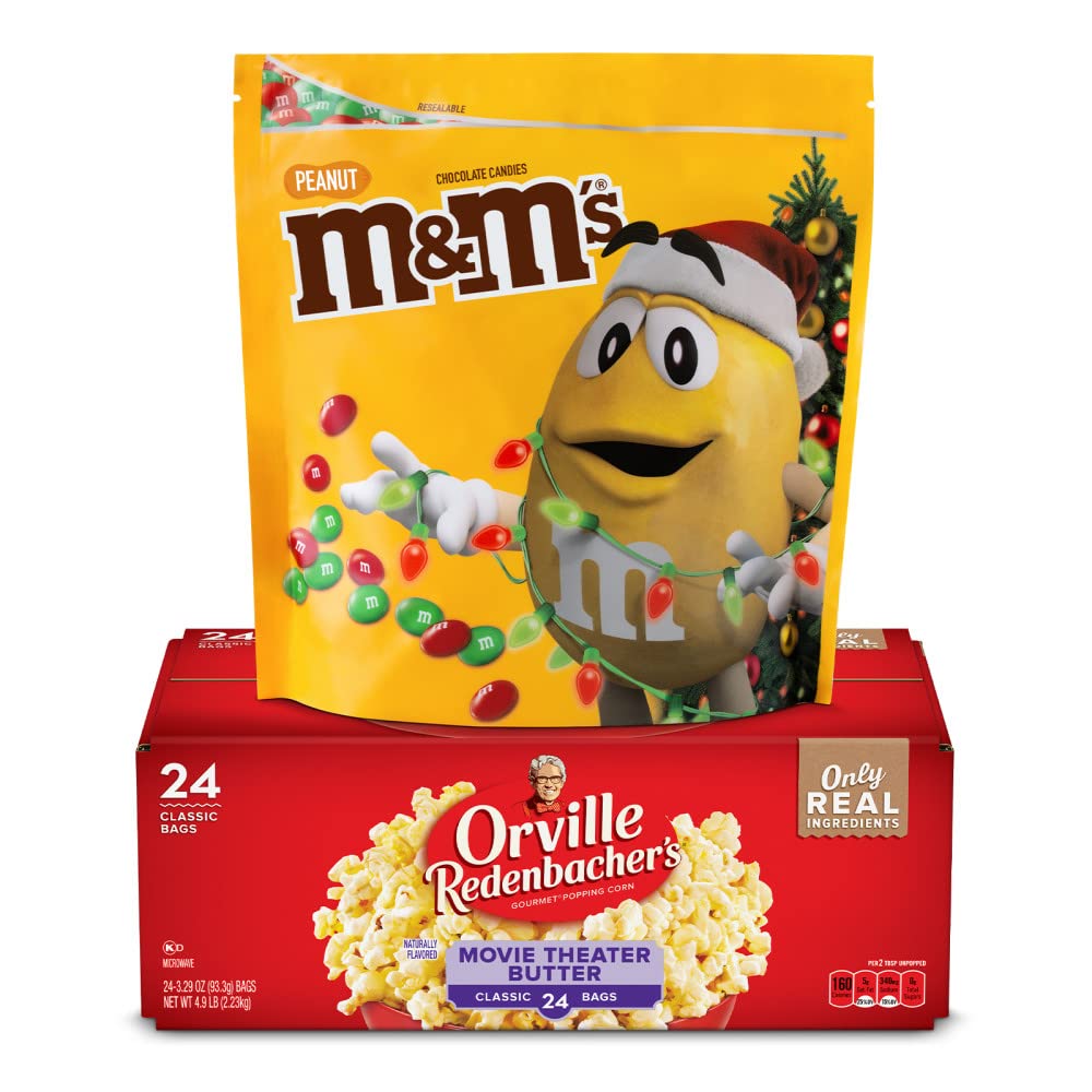 Buy M&M’S Holiday Peanut Milk Chocolate Christmas Candy & Orville ...