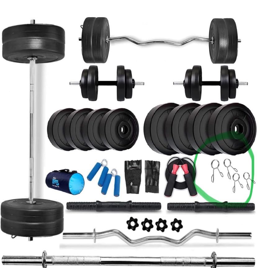 Buy Bodyfit (16kg-100Kg) Weight Plates Home Gym Dumbell Set, Dumbbell ...