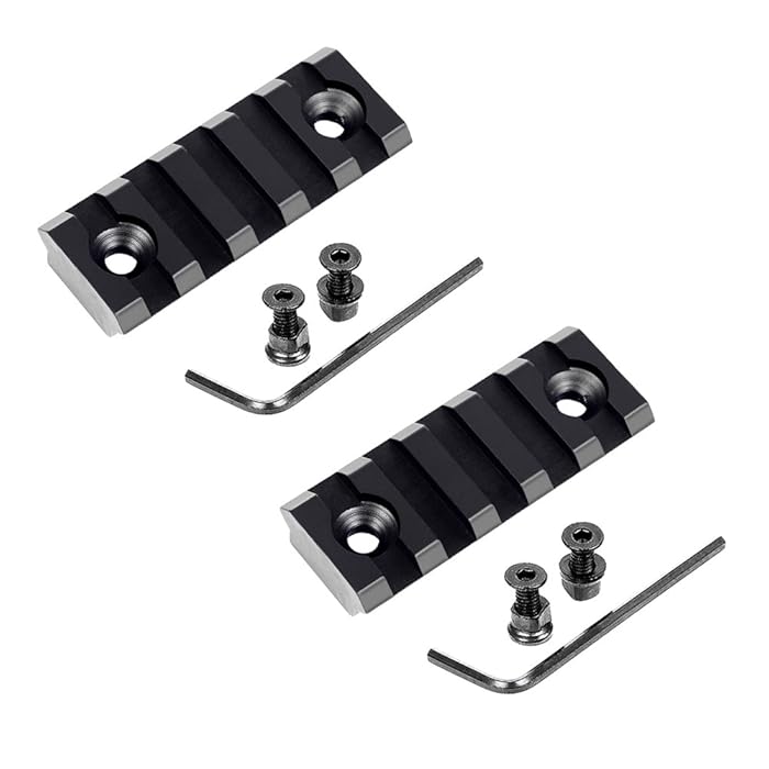 Buy AIRSOFTPEAK 2 Pack, 5-Slot 2" Keymod Rail Section Picatinny Rail ...