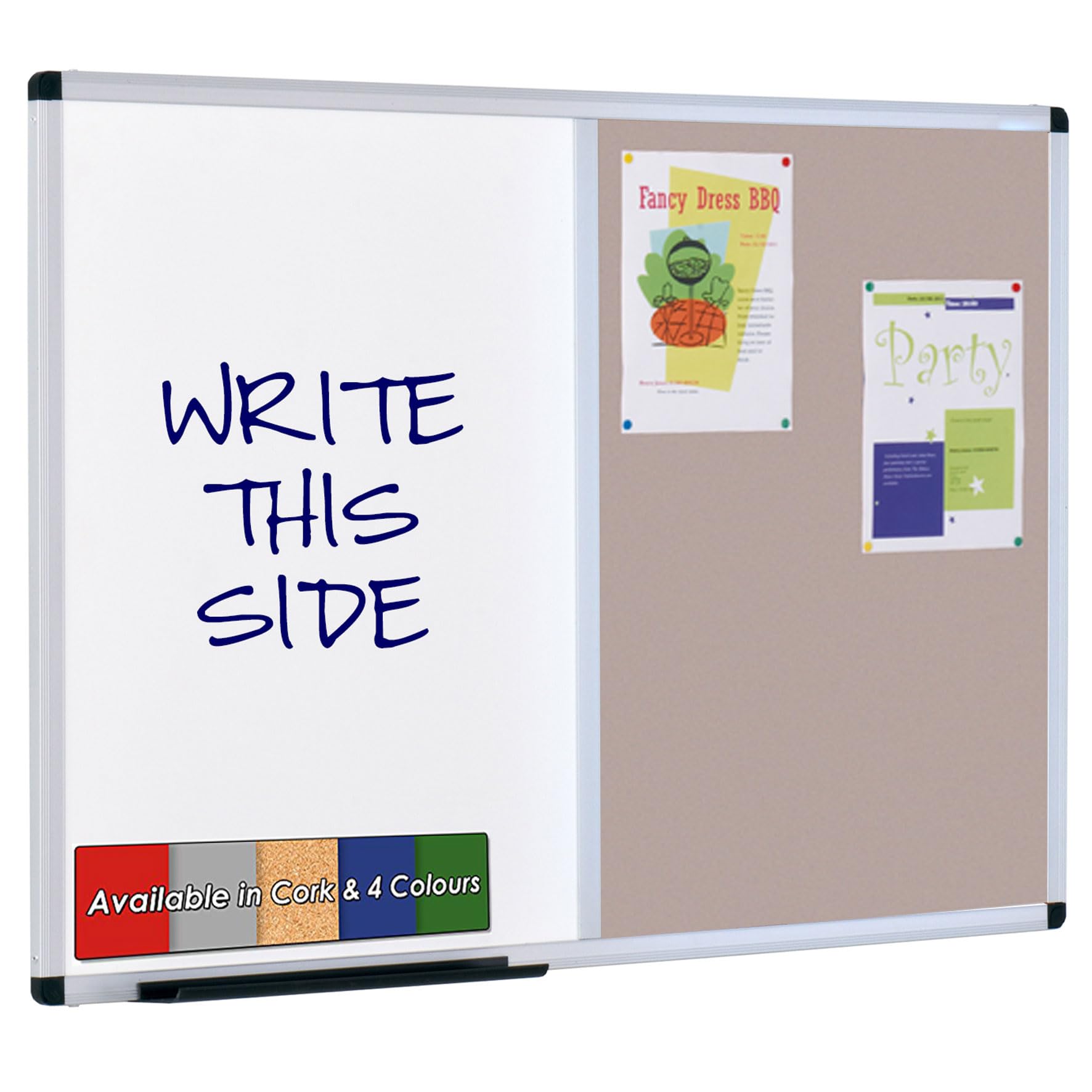 Wonderwall Combination Duo Noticeboard Pinboard/Dry-Wipe Whiteboard ...