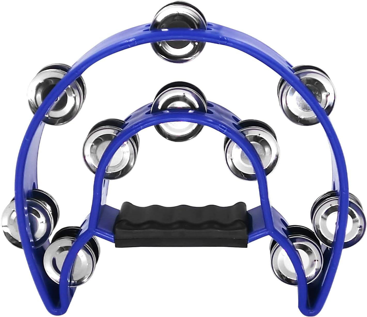 Amazon.com: Ogrmar Double Row Handled Tambourine Metal Jingles Hand ...