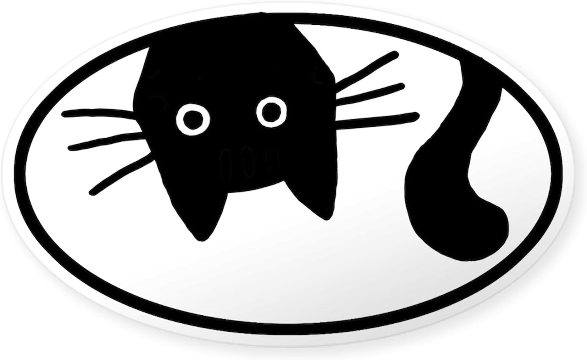 Amazon.com - Black cat Staring Sticker for car Bumper, Waterbottle 5 inches