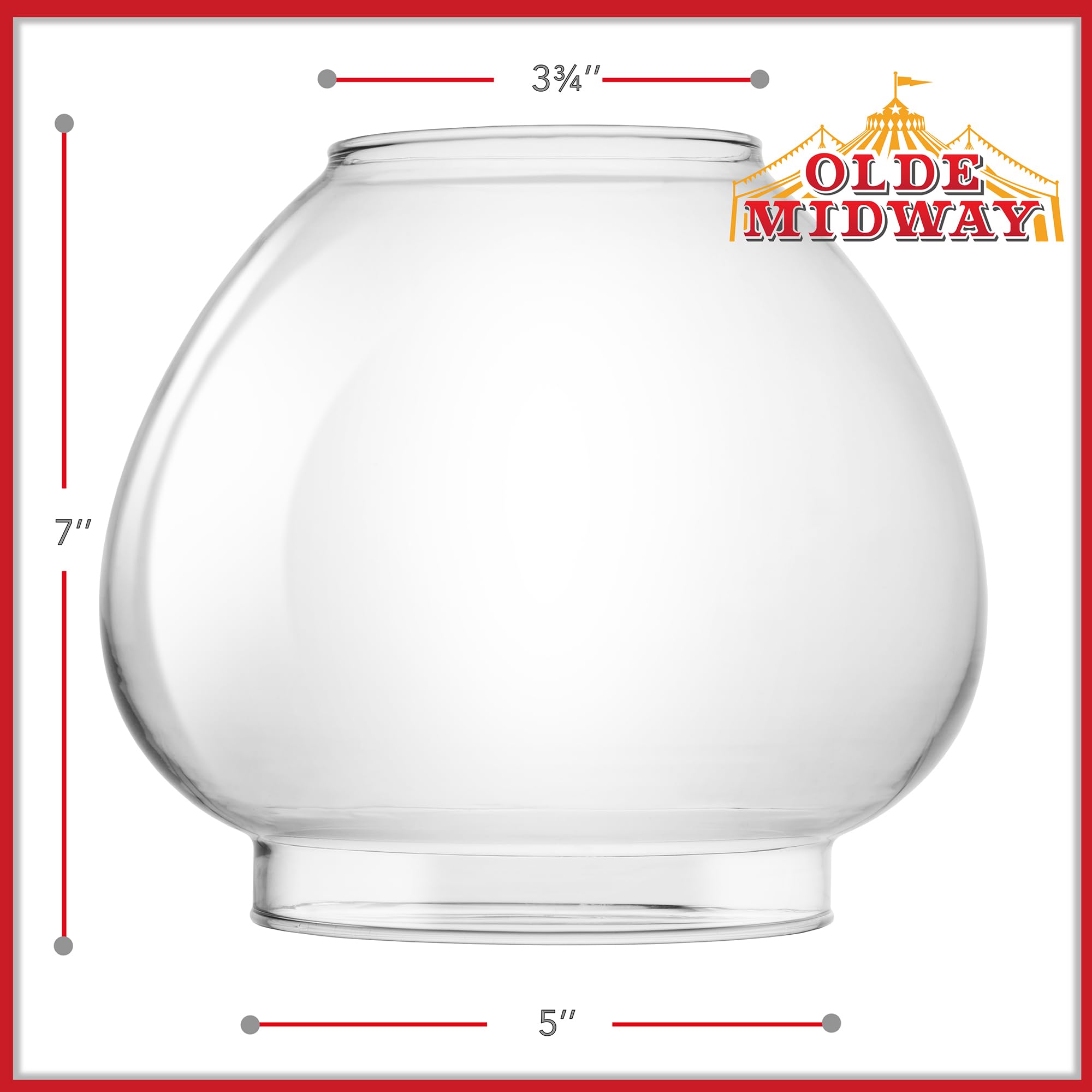 Snapklik.com : 15-Inch Glass Globe For Gumball Machines