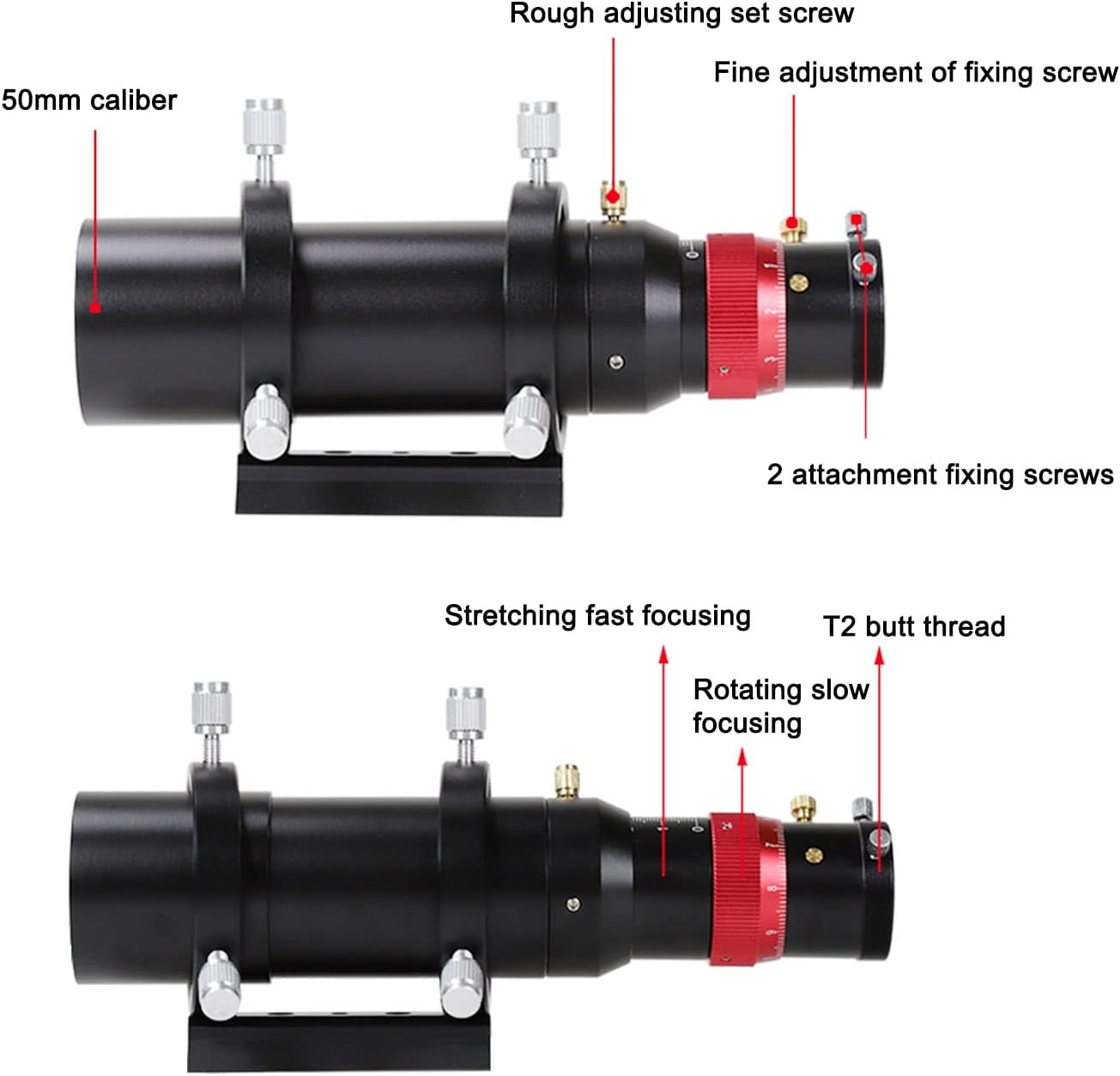Buy Yoidesu Guide Scope, 50mm Multi Use Finder Scope, 1.25in Dual Speed ...