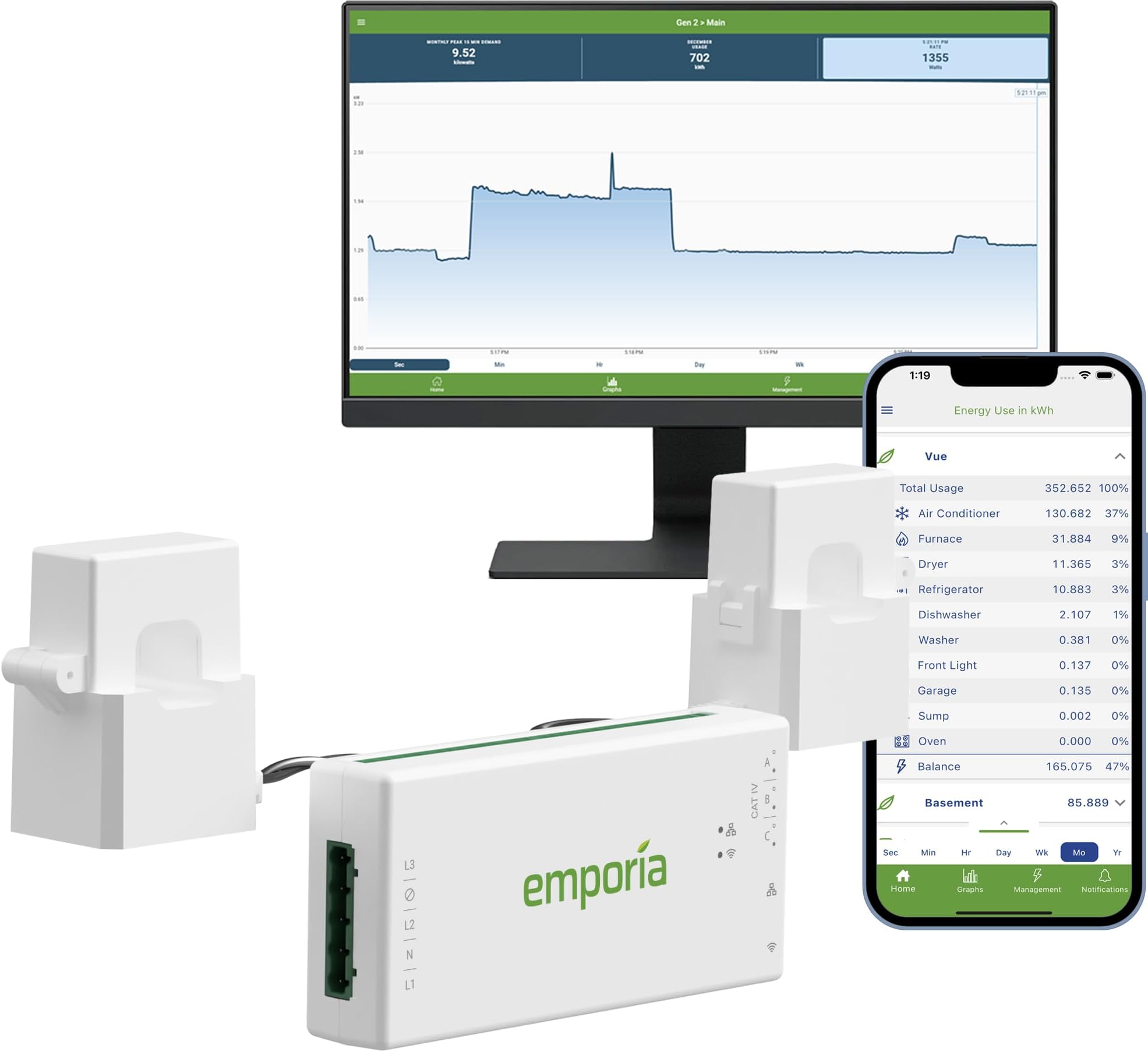 Emporia Gen 3 Smart Home Energy Monitor | Home Energy Automation and ...
