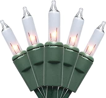 Amazon.com: MULTI-SPARKING Clear Christmas Lights 35 Count ...