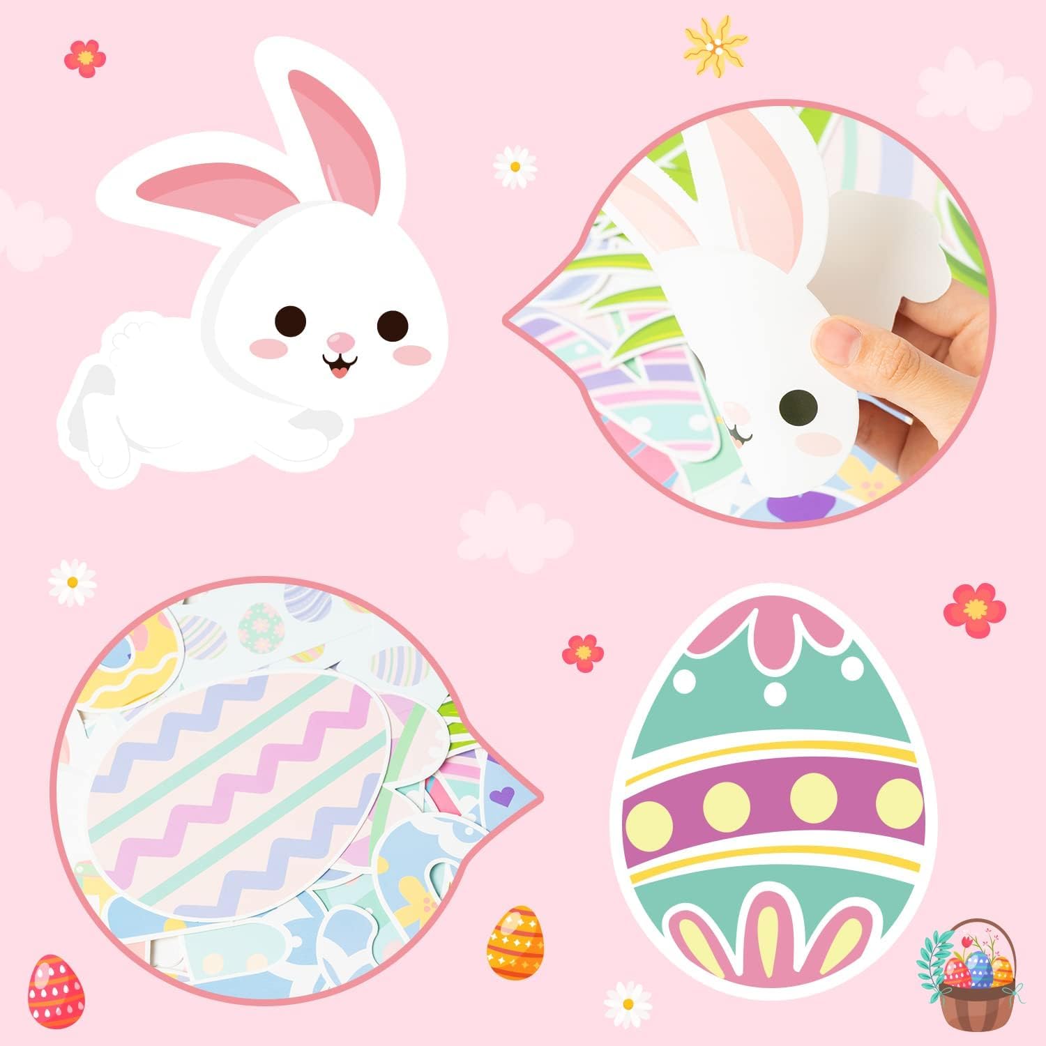 Snapklik.com : AsodSway Easter Bunny Egg Bulletin Board Cutouts ...