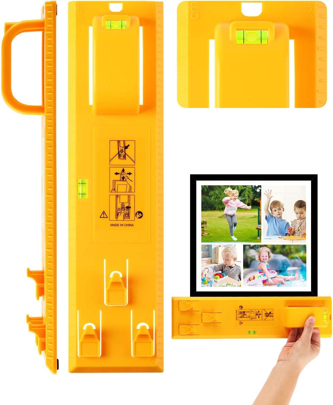 Picture Hanging Tool with Level Easy Frame Picture Hanger Wall Hanging ...