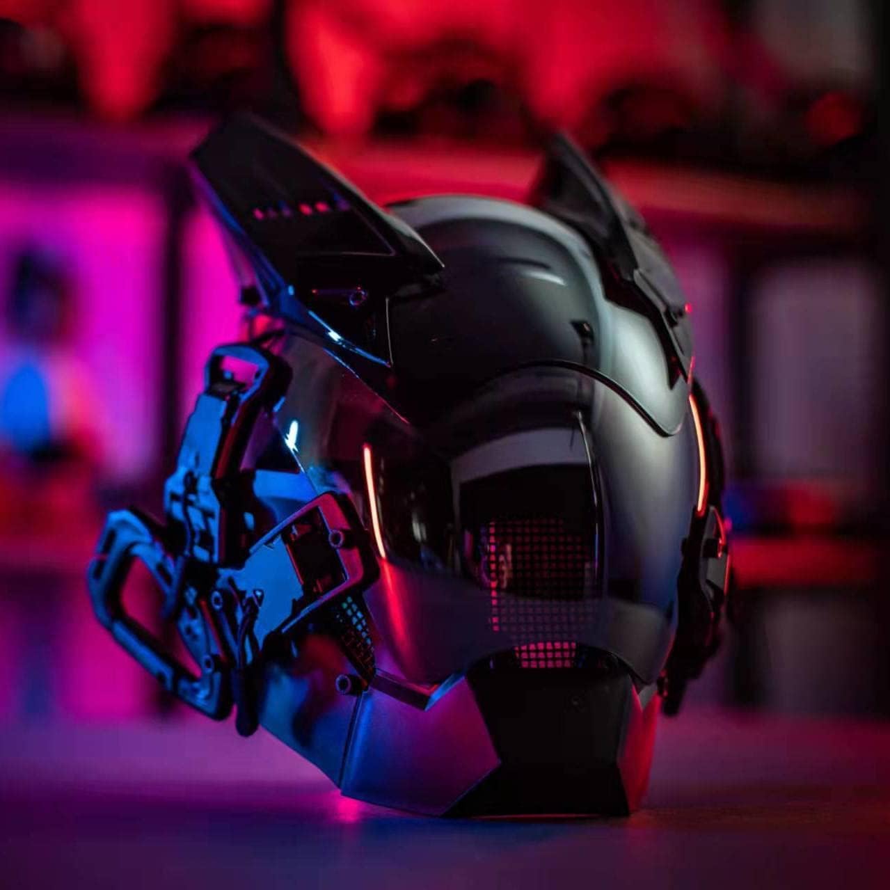 Amazon.com: LIGUOGUO Futuristic Cyberpunk Mask Helmet Cosplay Knight ...