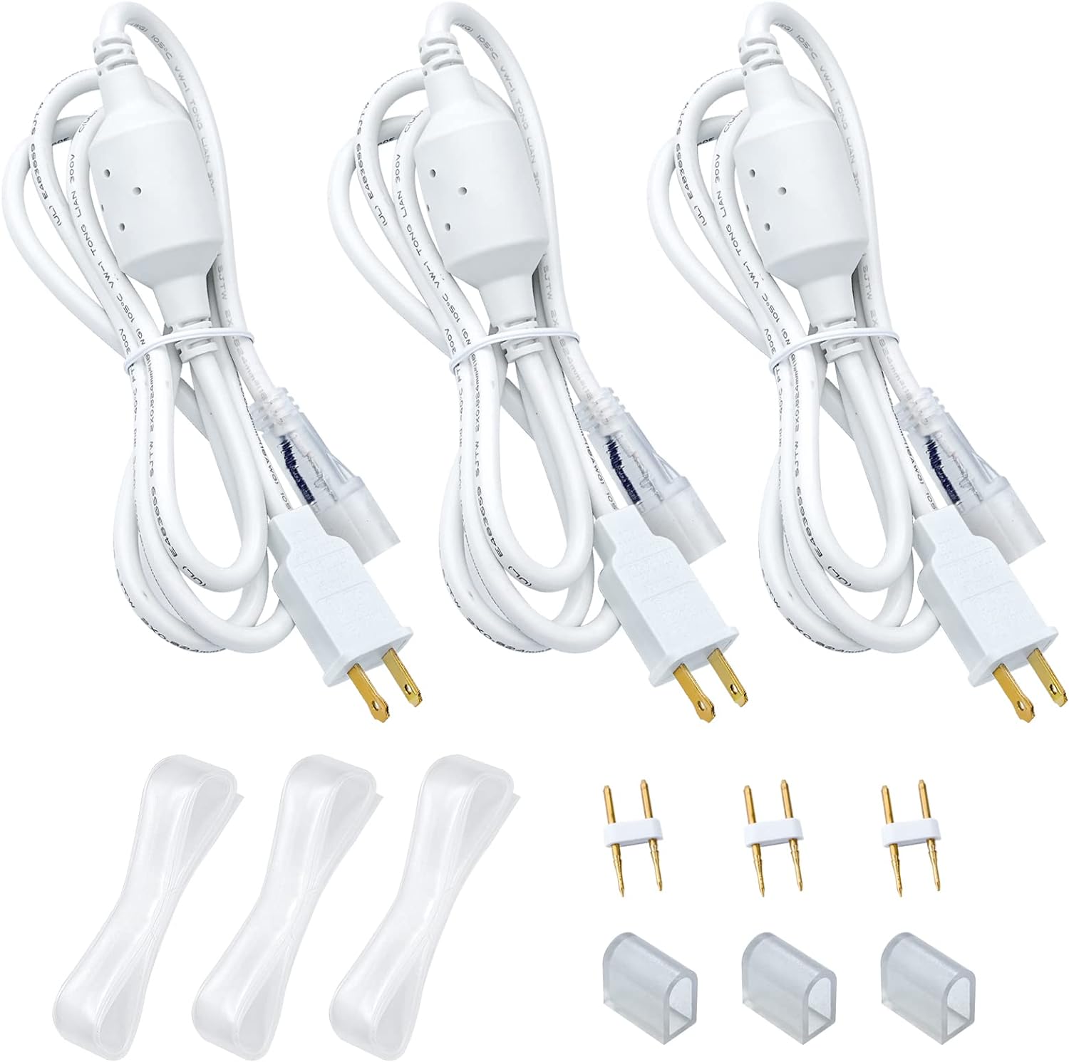 Amazon.com: GZBtech 4.92FT Power Cord Connector Kit for 8 * 16mm LED ...