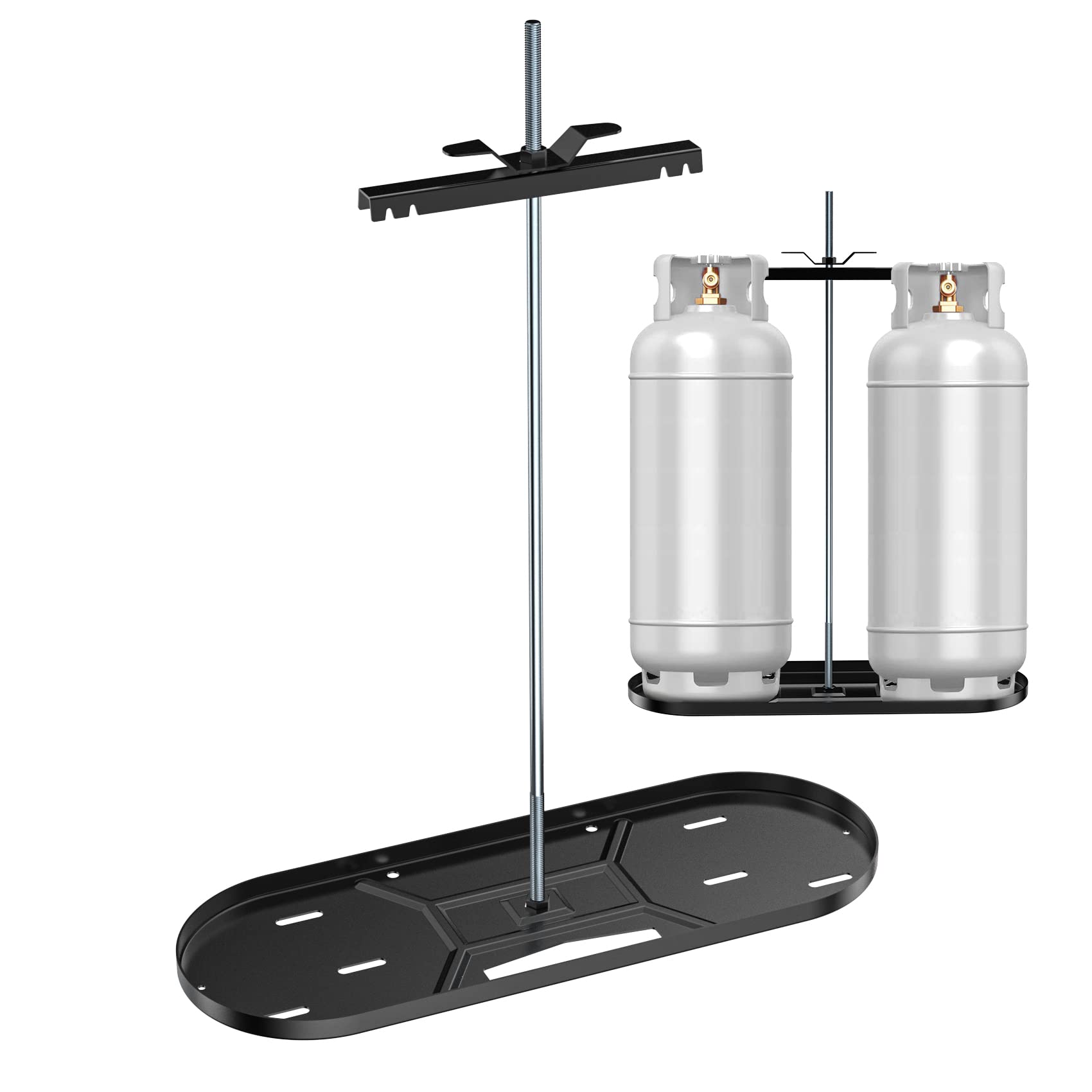 Amazon.com: Skyflame Steel RV Dual Propane Tank Mounting Rack for 40 ...