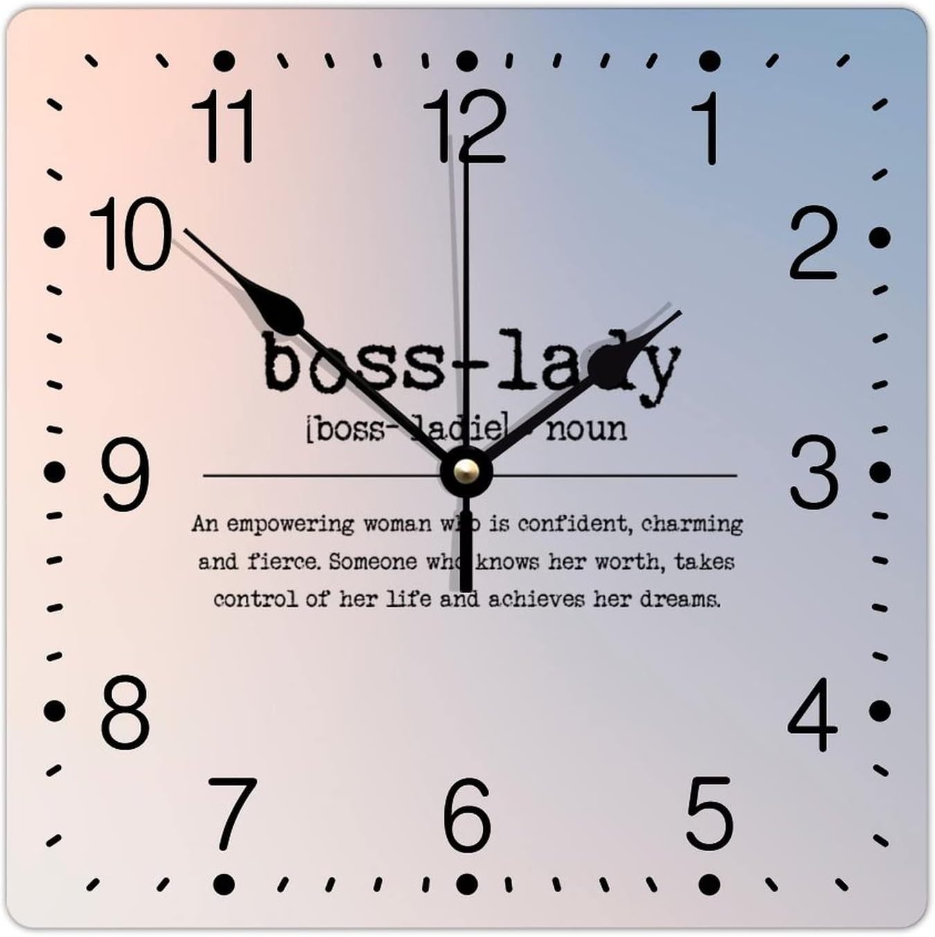 Amazon.com: Zyadsinoudor PVC Wall Clock Boss-Lady Definition Large Wall ...