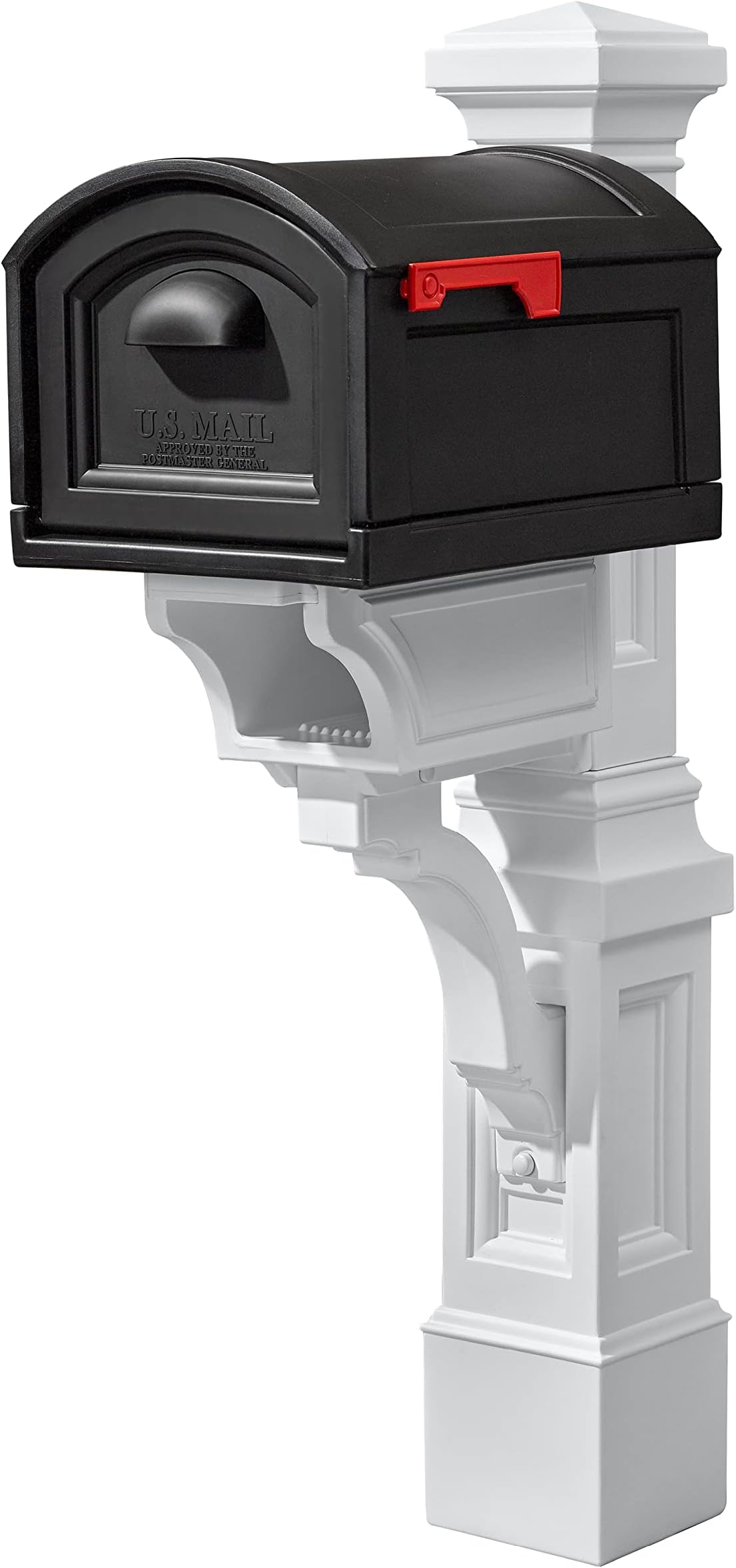 Mayne 5813-W Newport Plus Mail Post, 25x8, White - Mailbox Poles ...