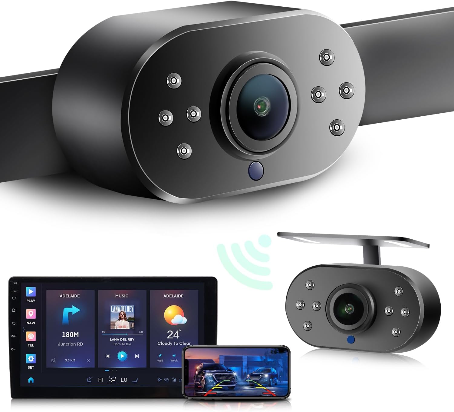 Amazon.com: 2.4Ghz Wireless Video Vehicle Transmitter Receiver for Car ...