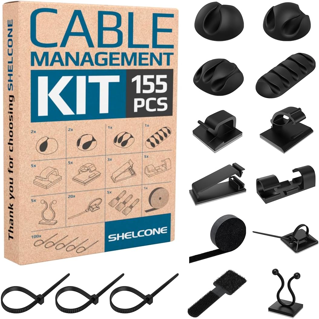 Amazon.com: Cable Management Kit - Cord Organizer for Desk, Holder for ...