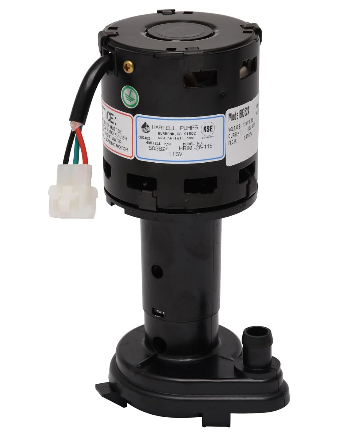 Amazon.com: HARTELL HRIM-26-115 Replacement Ice Machine Pump, Replaces ...