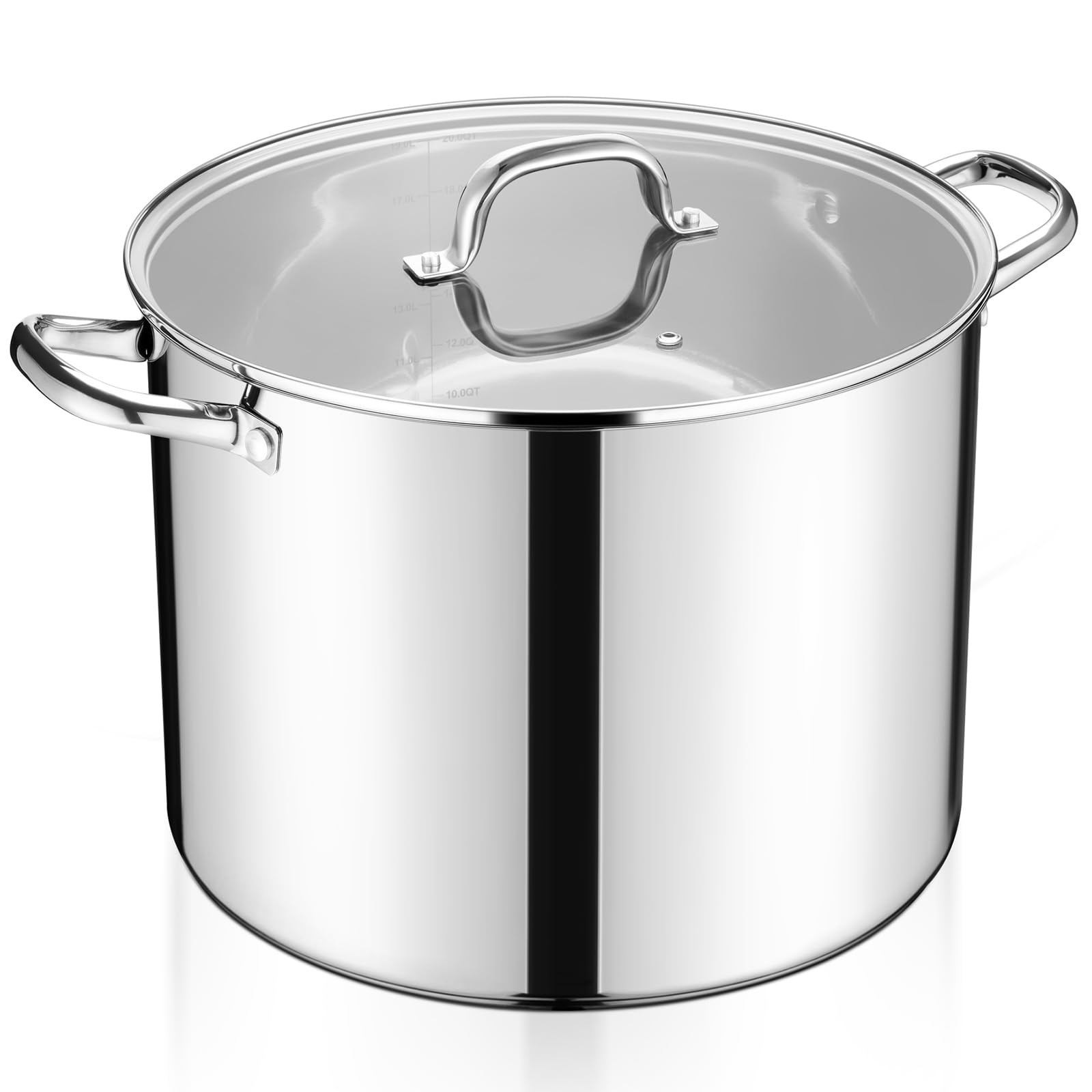 Amazon.com: E-far 20-Quart Large Stock Pot, Stainless Steel Stockpot ...