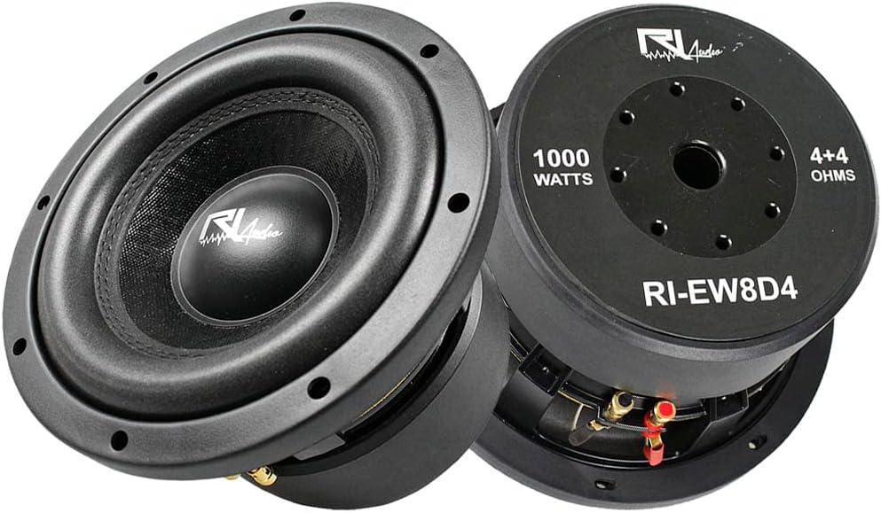 Amazon.com: RI Audio (4) 8'' Subwoofer 1000W Peak Power Dual 4 Ohm ...