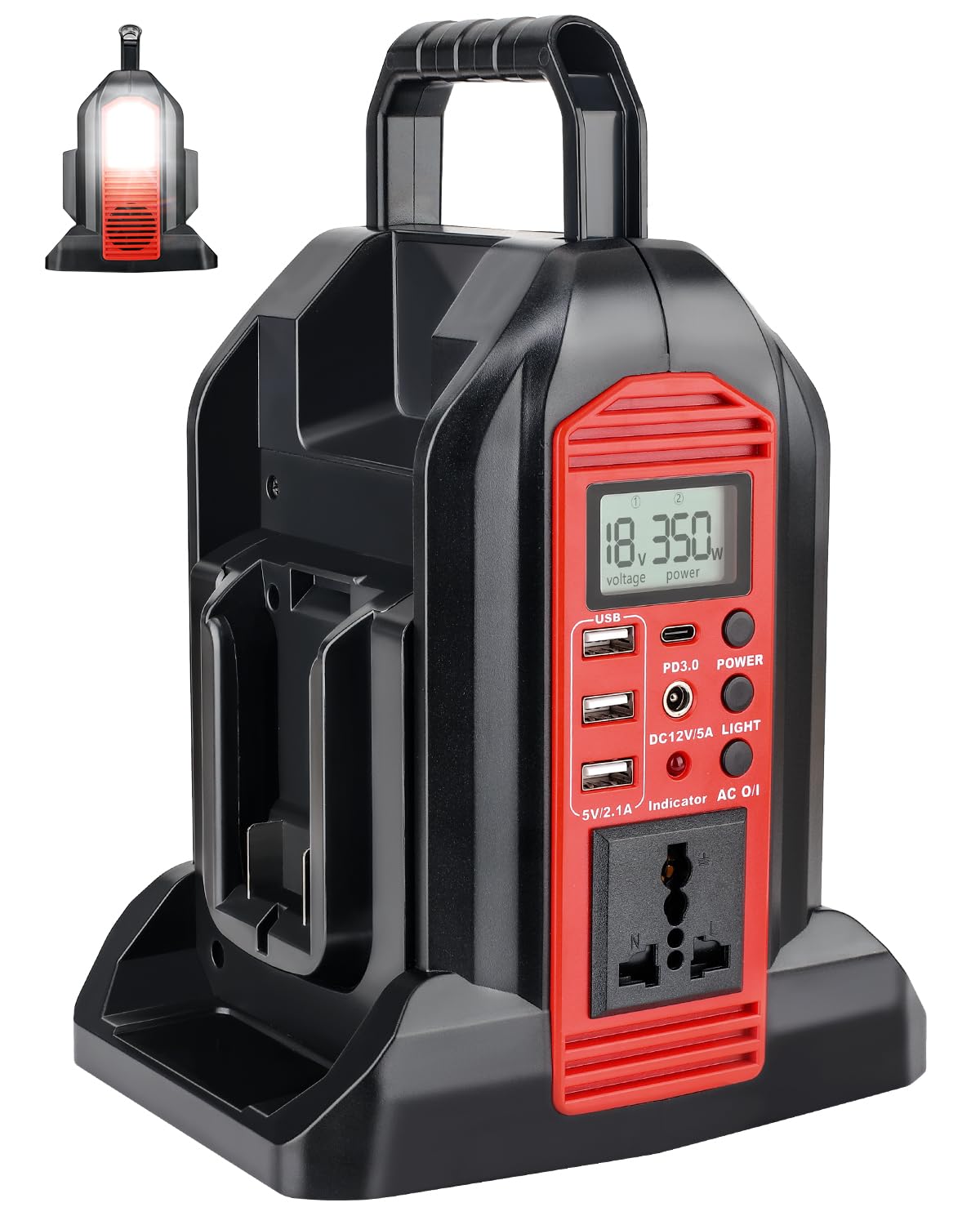 Amazon.com: 350W Power Inverter for Craftsman 20v V20 Battery, 2-Ports ...