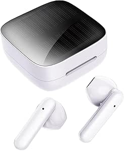 Amazon｜HAC(ハック) ソーラー 充電 パネル付き ワイヤレスイヤフォン ホワイト 約W5×D5×H3cm(専用ケース) 4498｜収納ケース・ボックス オンライン通販