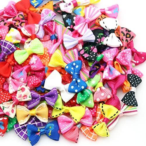 Amazon.com: 100Pcs Mix Style Mini Satin Ribbon Bows Ties Grosgrain Tiny ...