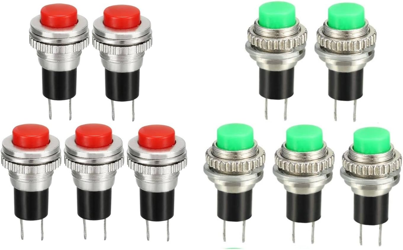 Gajrup Momentary Self- Reset Small Push Button Switch Red and Green ...