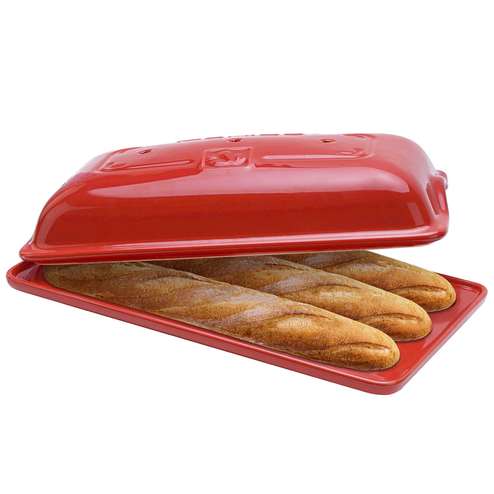 Amazon.com: Pohido French Bread Baking Pan with Three Independent Slots ...