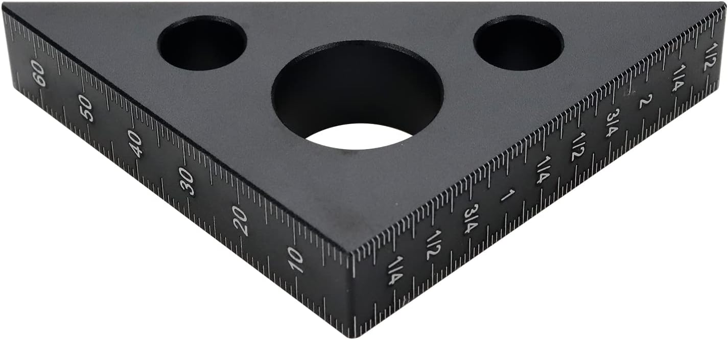 Pastlla Aluminum Alloy 45 Degree Angle Ruler Metric Scale Rafter Layout ...