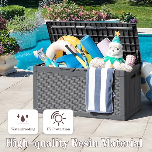 Snapklik.com : Greesum 82 Gallon Resin Deck Box All Weather Large ...