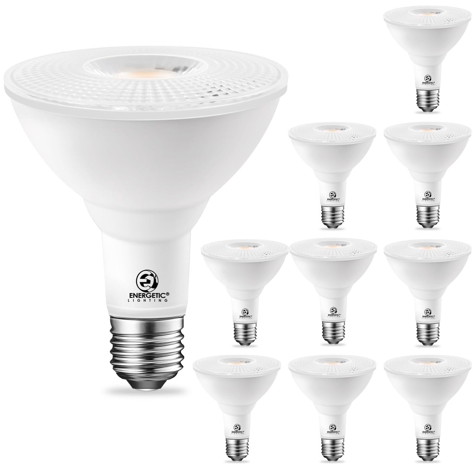 Amazon.com: Energetic PAR30 LED Bulbs, Flood Light Outdoor Indoor 10 ...