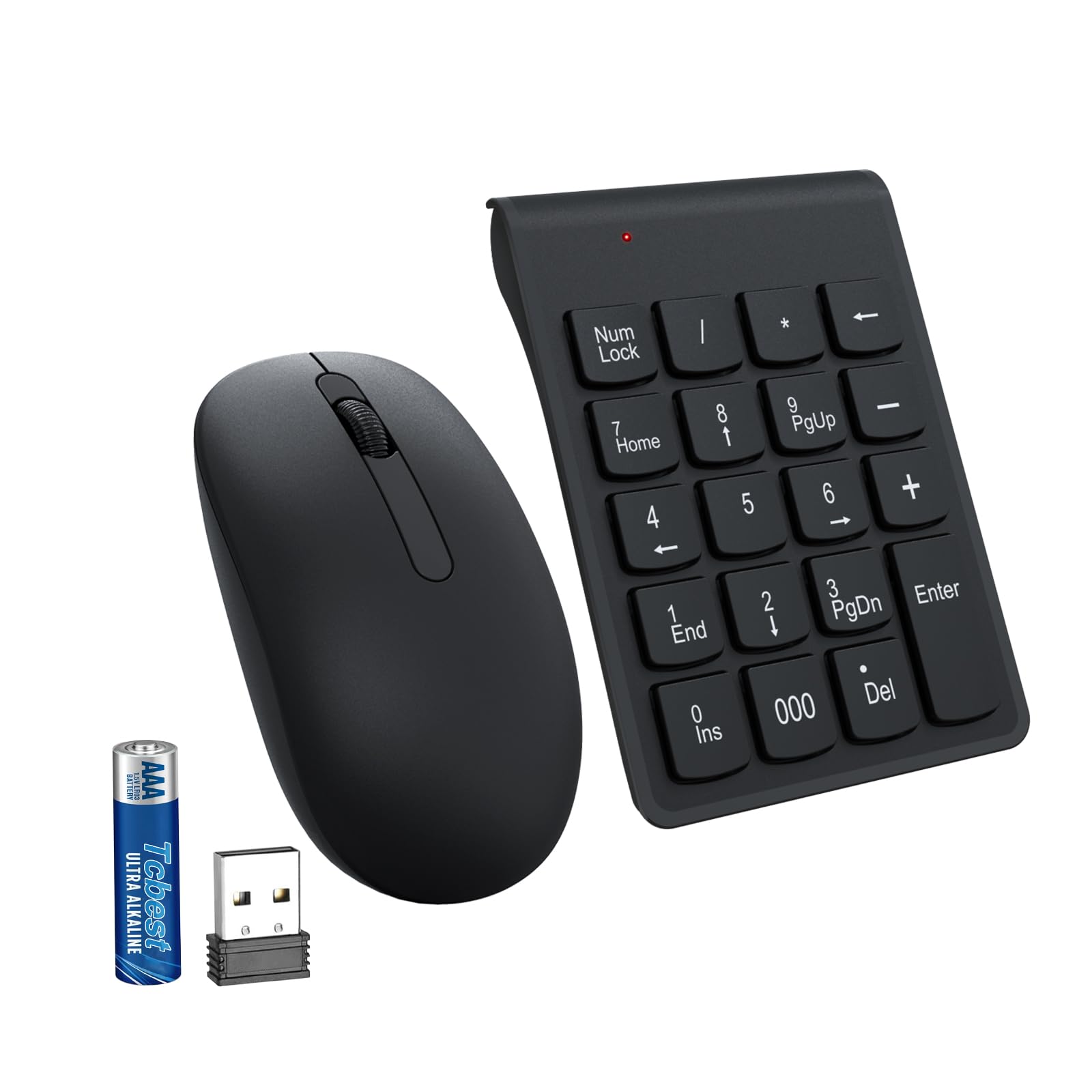 Amazon.com: LOONASA Wireless Numeric Keypad, Mini 2.4G 19 Keys Number ...