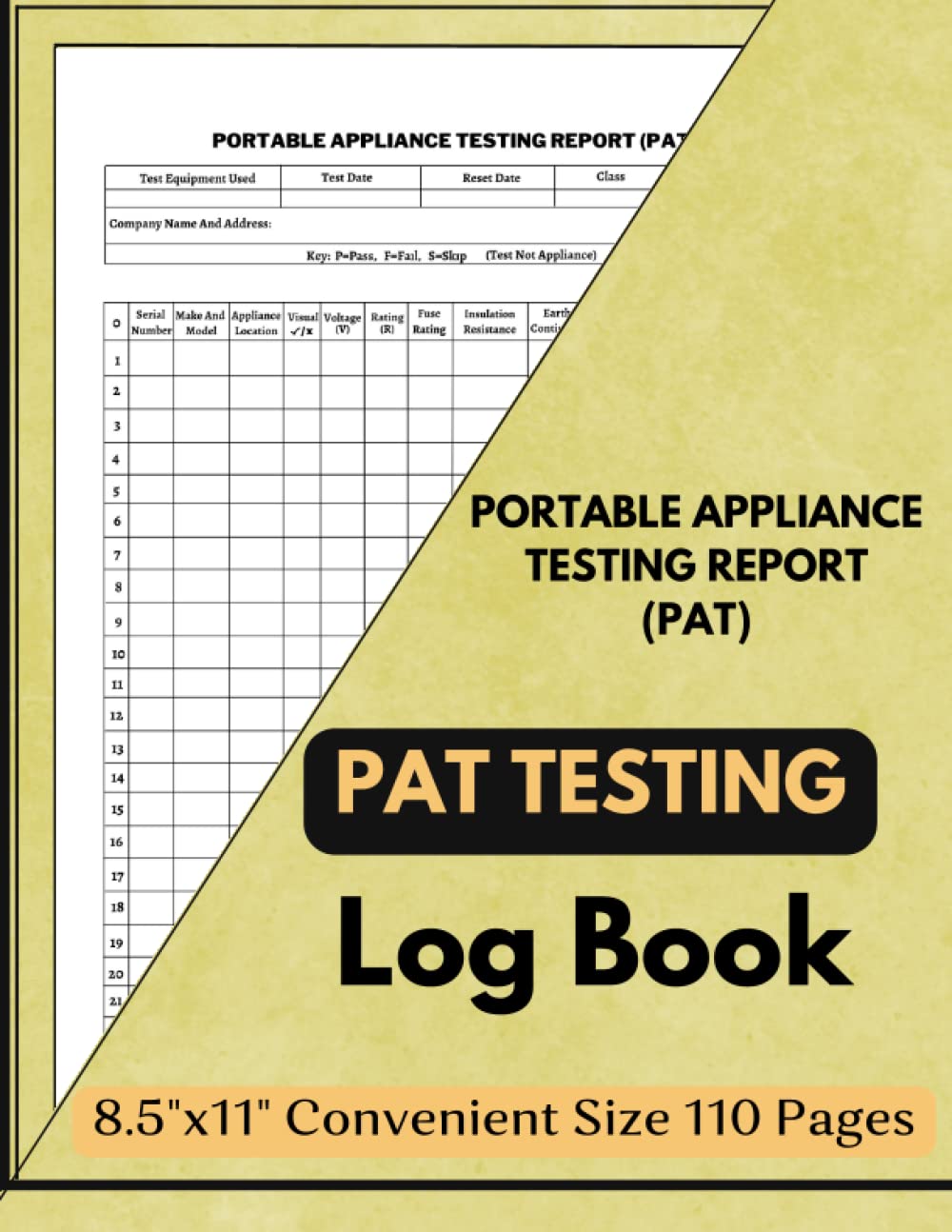 Buy PAT Testing Log Book: Pat Test Log Book 4A | Electrical Equipment ...