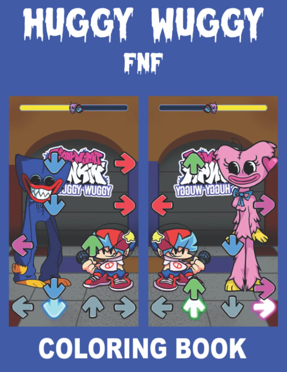 Buy FNF Huggy wuggy & Friday Night Funkin coloring book: Poppy Playtime ...