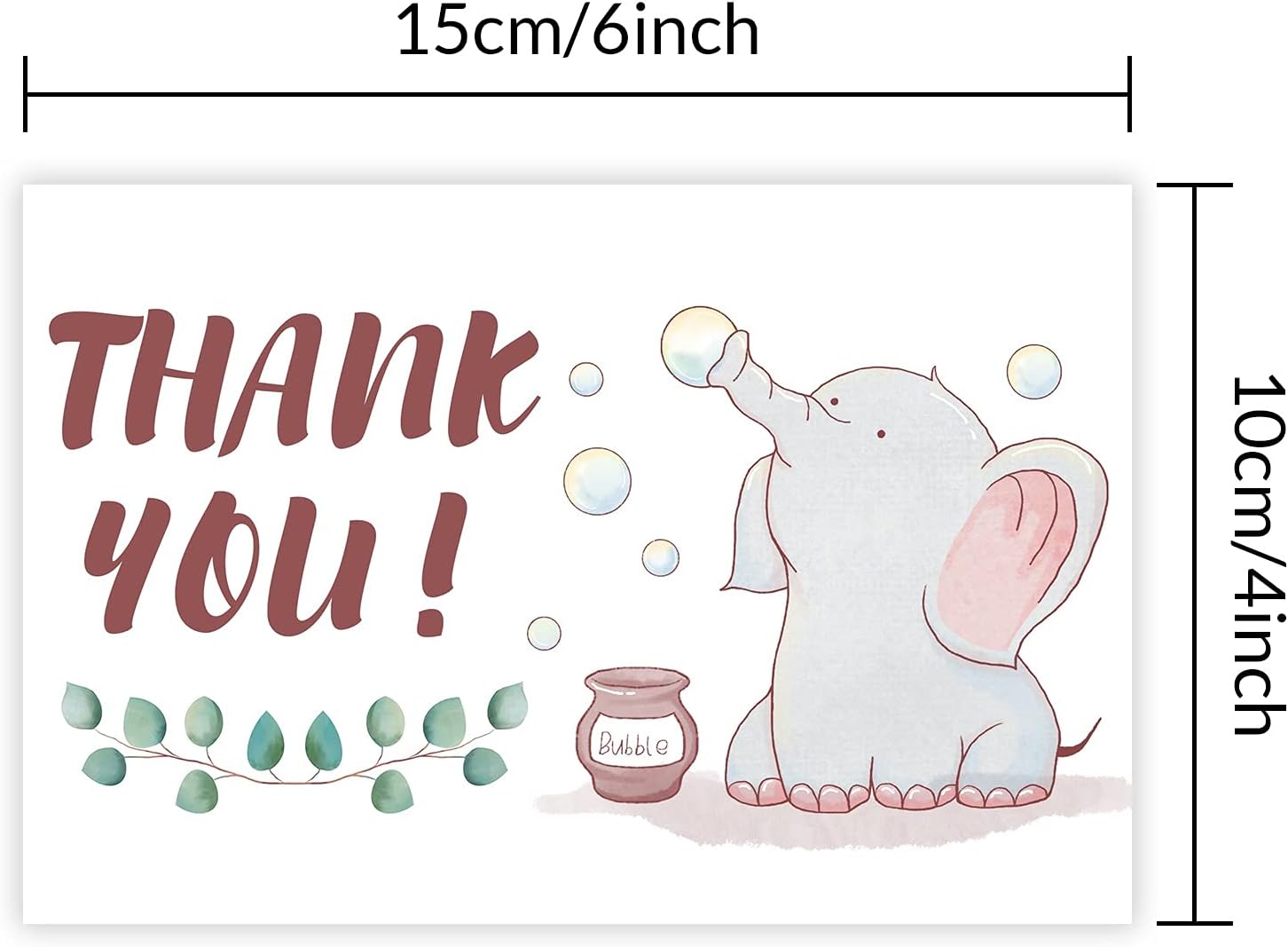SUPERDANT 9pcs Thank You Cards Multipack Elephant Theme Greeting Cards ...