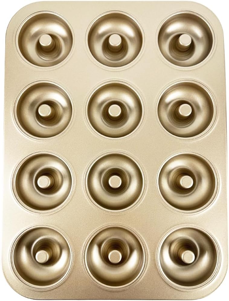 Amazon.com: Yumatouch 12 Cavity Donut Baking Pans Nonstick Donut Pan ...