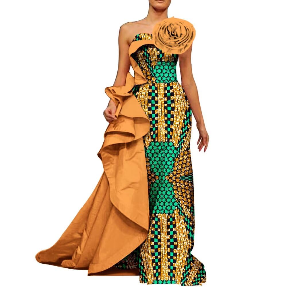 Amazon.com: BAZINRICHE African Women's Formal Dresses Gala Floor Length ...