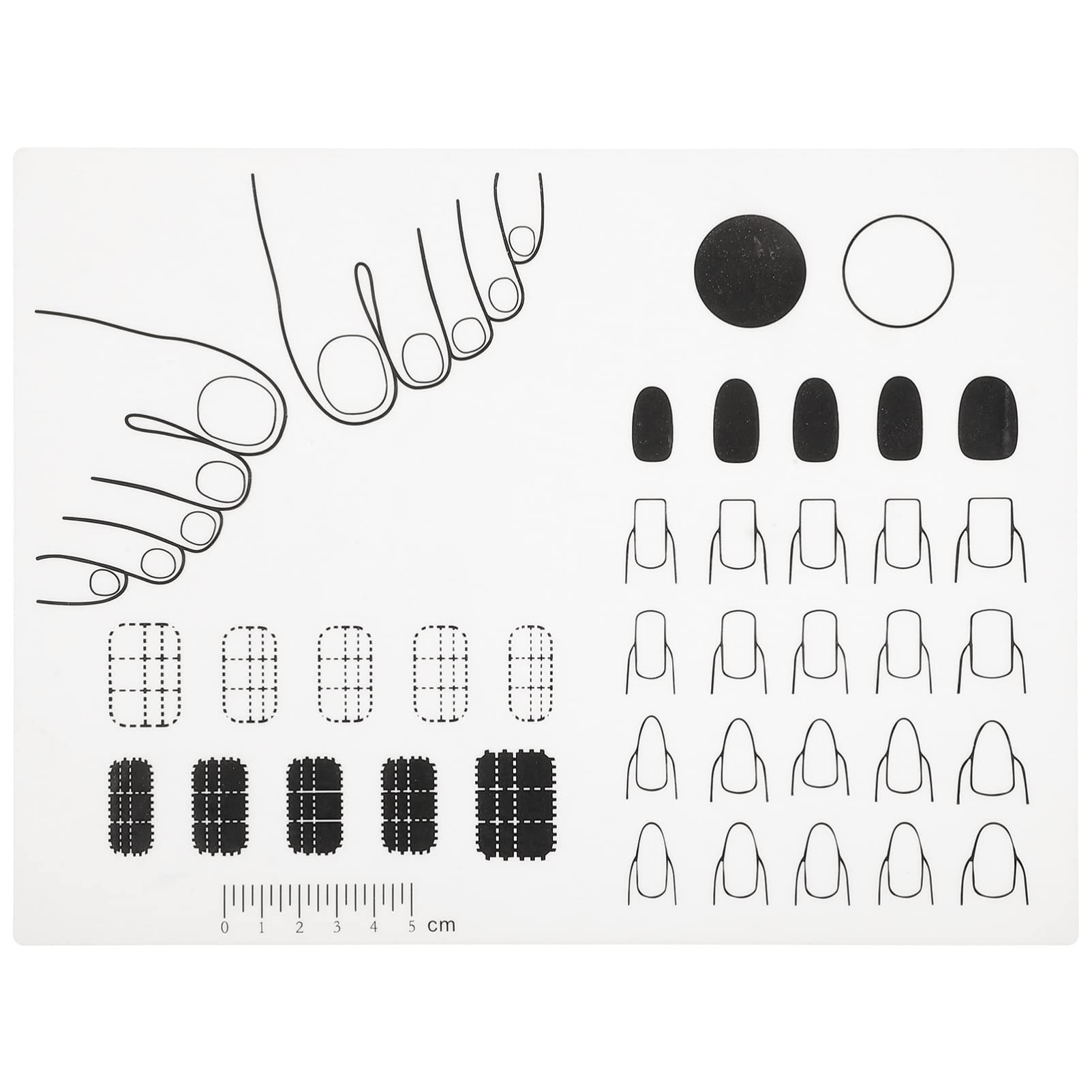 Amazon.com : Manicure Mat Tools Nail Polish Practice Pad Nail Art ...