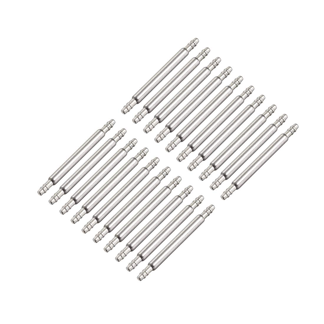 uxcell Spring Bar Pins - 15mm x 1.5mm x 0.8mm Double Fringe Stainless ...