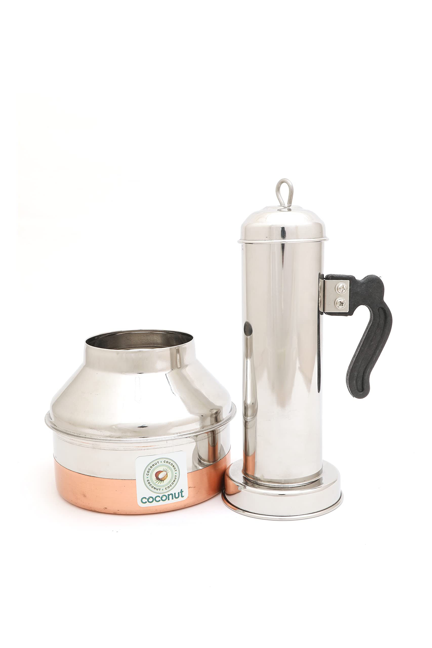 coconut Stainless Steel Copper Bottom Puttu Maker/Puttu Kodam with Lid ...