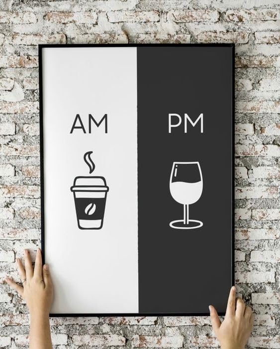 A4 Size Customized AM, PM Design Single Frame For Cafe, Restaurants ...