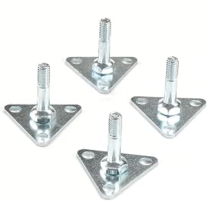 Amazon.com: Nexel Triangular Steel Foot Plate, 4/Pk, Chrome Finish ...