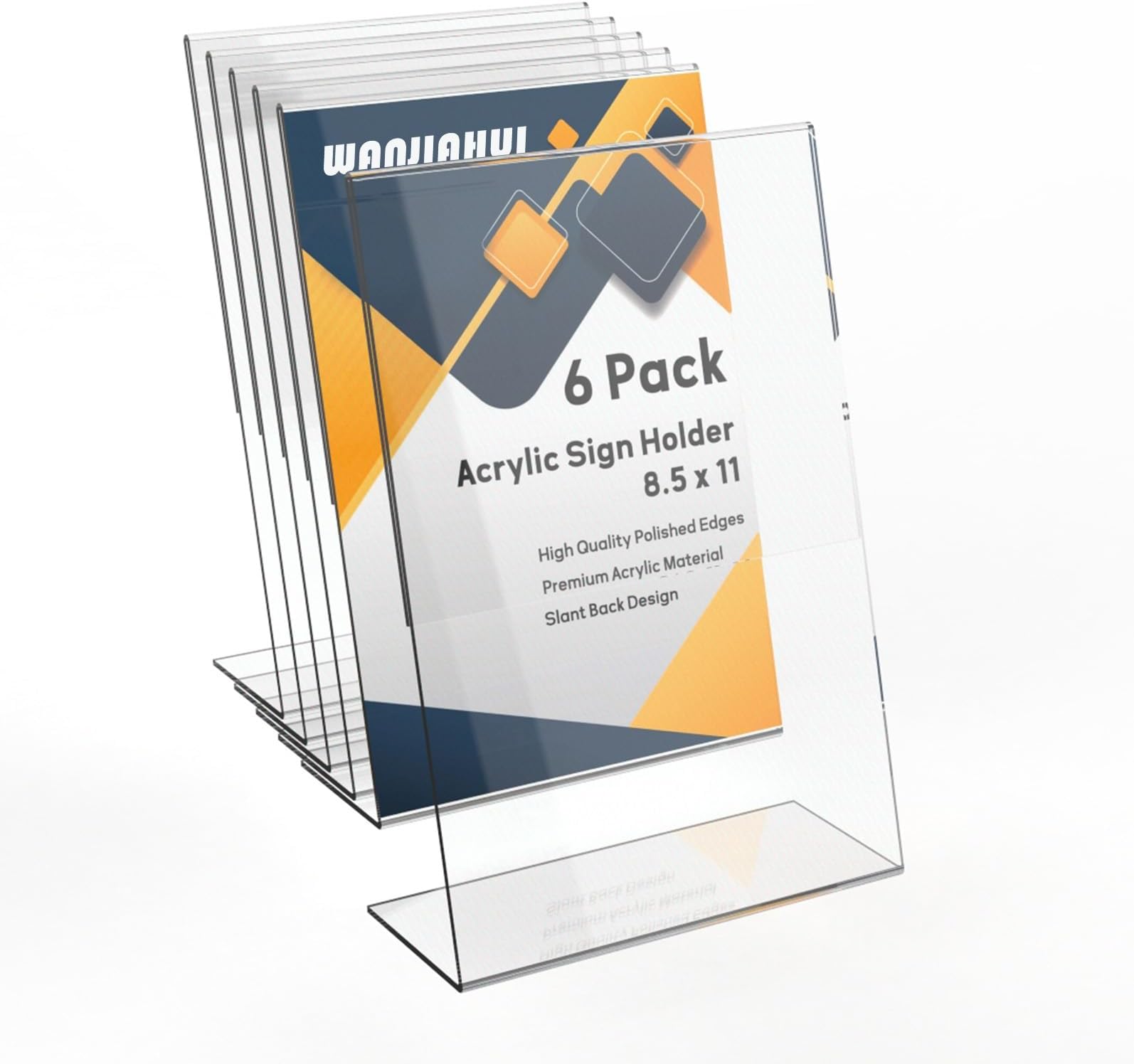 Amazon.com: 6 Pack Acrylic Sign Holder , Sign Holder 5 x 7 , Clear ...