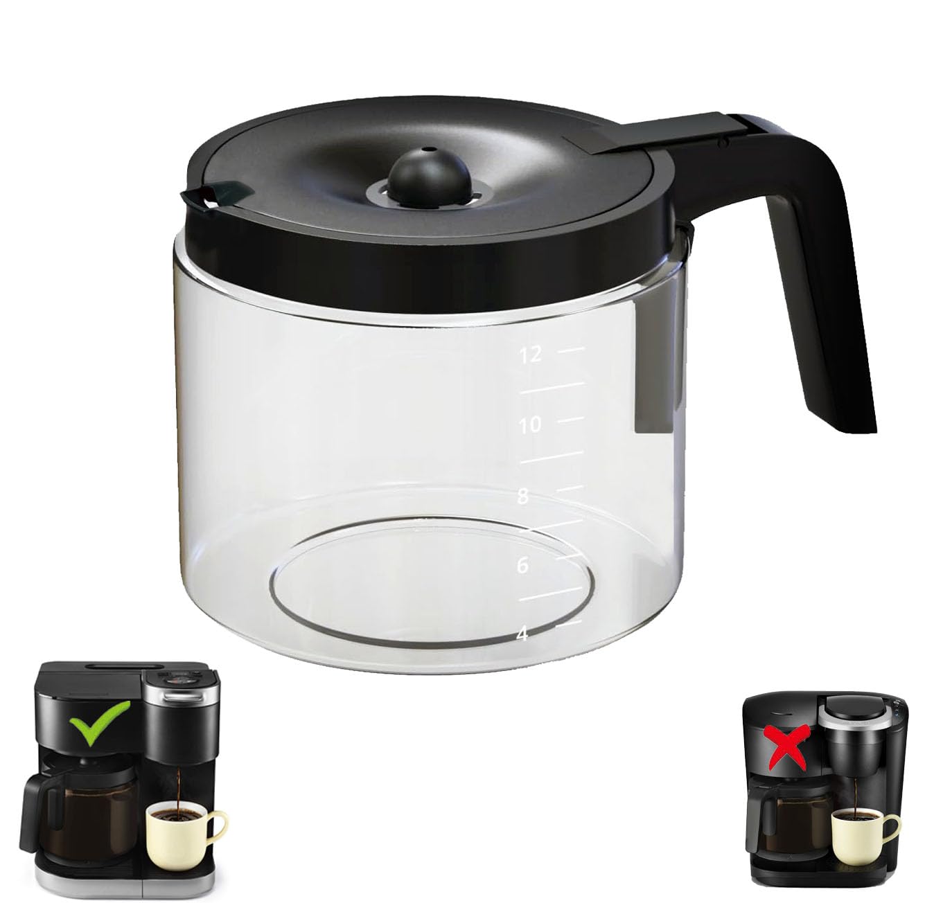 Snapklik.com : 12-Cup Carafe Replacement Exclusive Fit