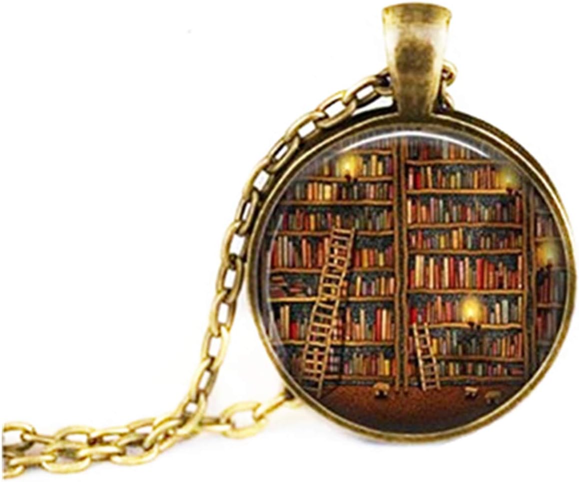 Amazon.com: The Library Necklace Librarian Jewelry - Book Shelf ...