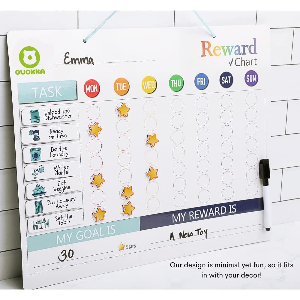 Snapklik.com : QUOKKA Magnetic Behavior Chore Chart For Kids At Home ...