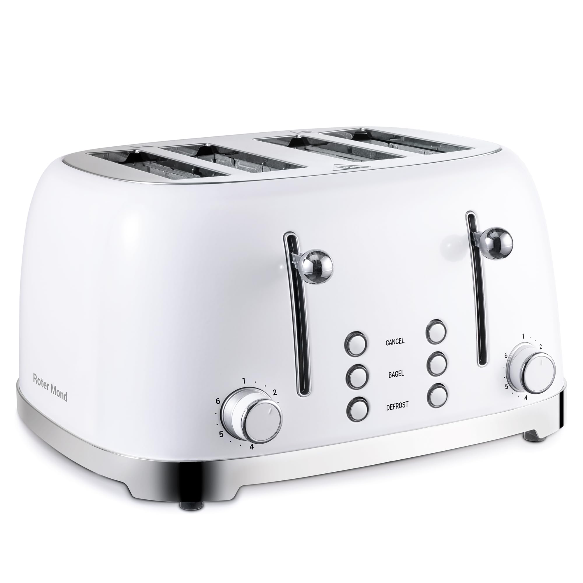 Amazon.com: 4 Slice Toaster Roter Mond Retro Stainless Steel Toasters ...