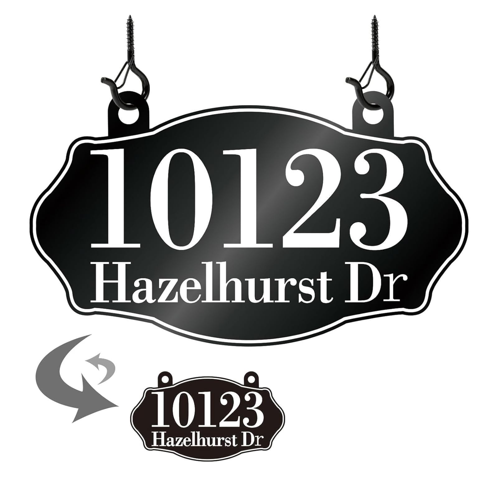 Amazon.com: Hanging Mailbox Number Sign Plaque - Mailbox Numbers for ...