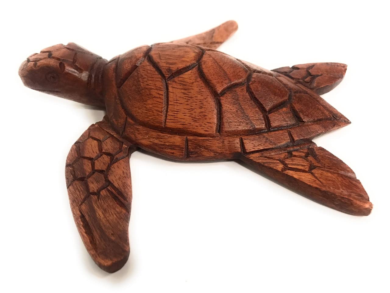 Hand Carved Wood Sea Turtle